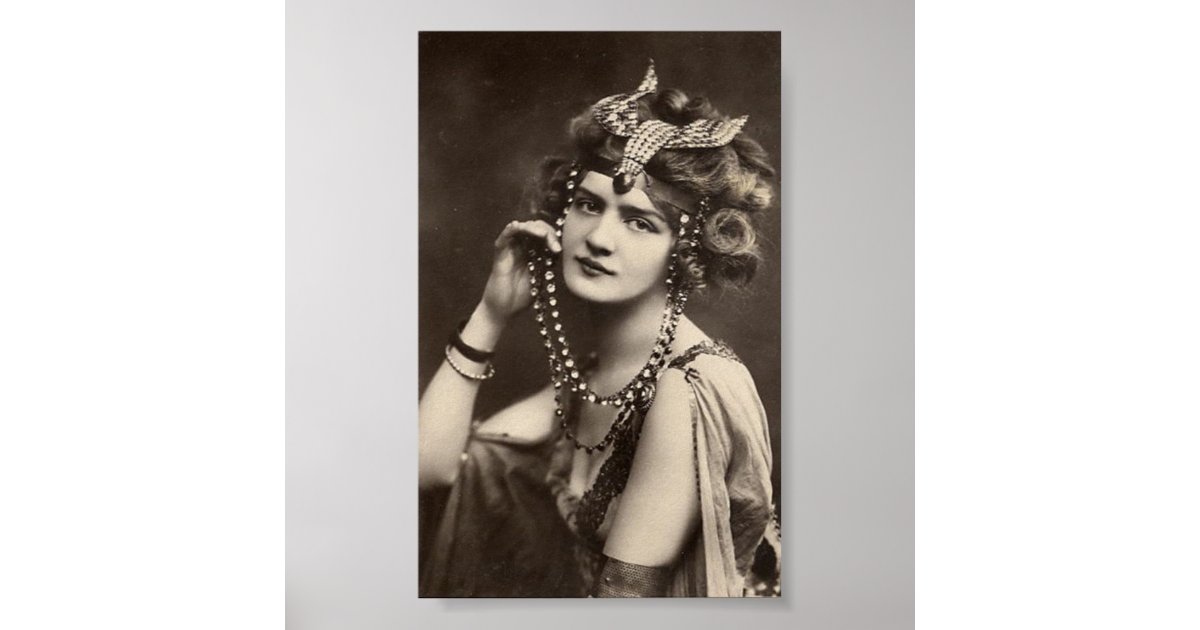 Vintage Lady Poster | Zazzle