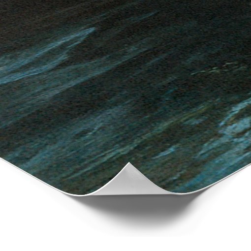 Vintage Landscape Waterfall in Mountains by Moran Poster | Zazzle