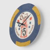 Vintage Las Vegas Poker Chip Modern Acryllic Clock | Zazzle