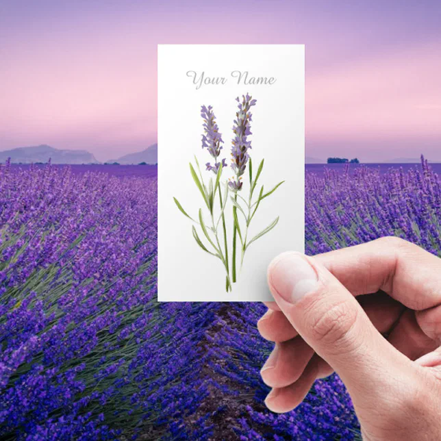 Vintage lavender business card | Zazzle