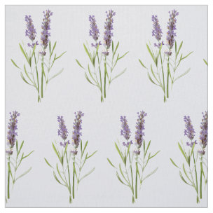 Lavender Flowers Fabric | Zazzle.com