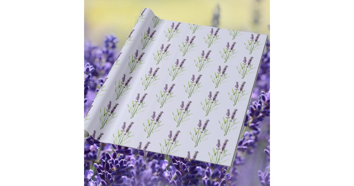 Vintage Lavender pattern- in lavender Wrapping Paper | Zazzle