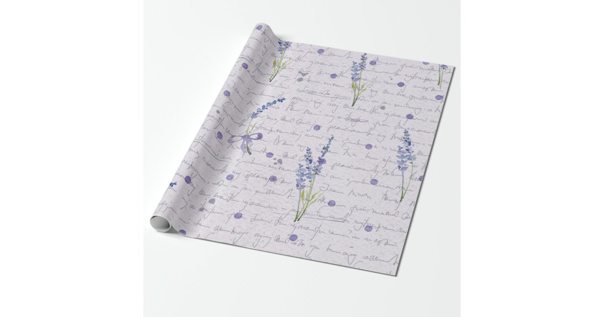 Vintage Lavender Wrapping Paper Roll | Zazzle