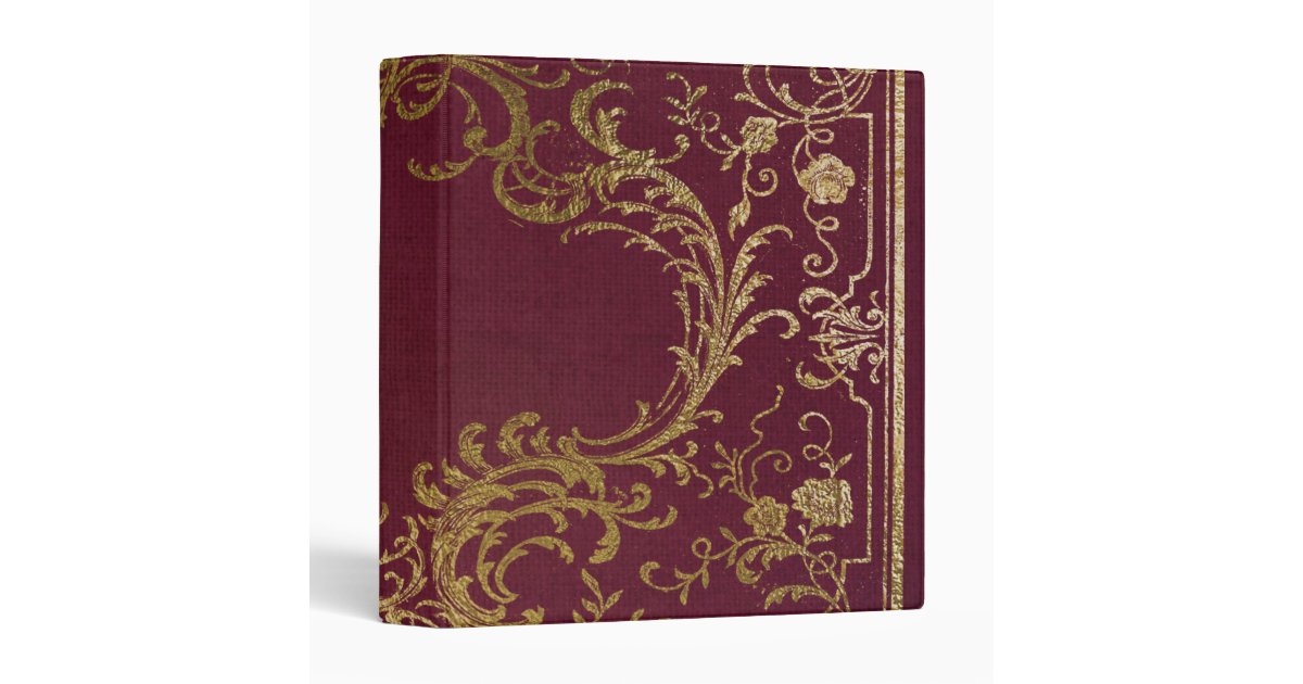 Vintage Leather Bound Book 3 Ring Binder | Zazzle