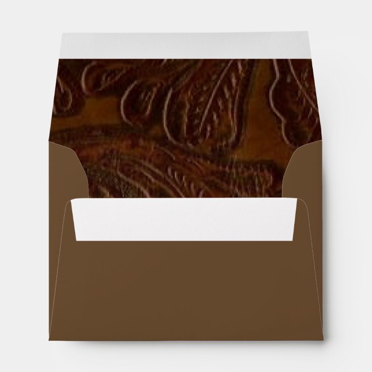 vintage leather cowboy boots country wedding envelope | Zazzle