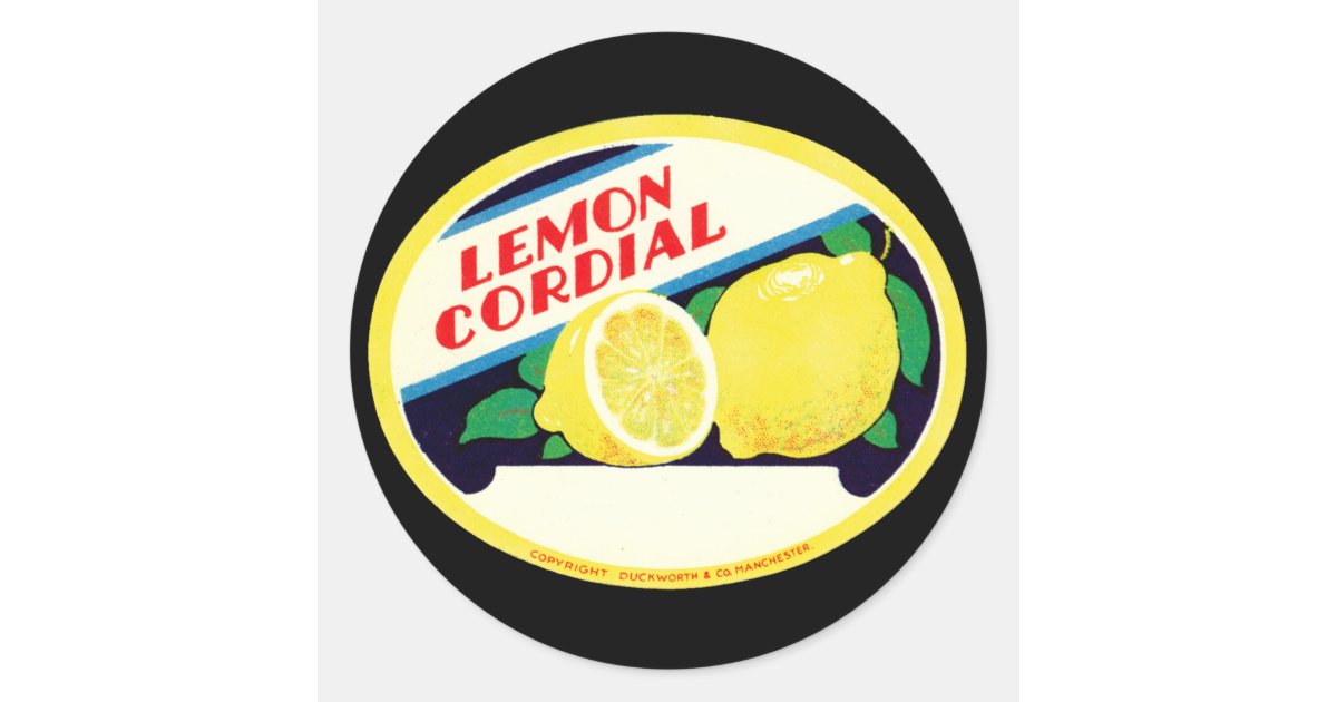 Vintage Lemon Cordial Label | Zazzle