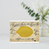 Vintage Lemon Handwritten Postcard Advertisement | Zazzle