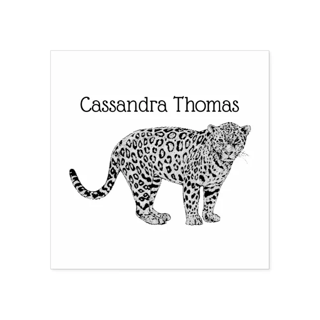 leopard print line drawing