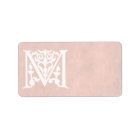 Monogram M Return Address Labels | Zazzle.com