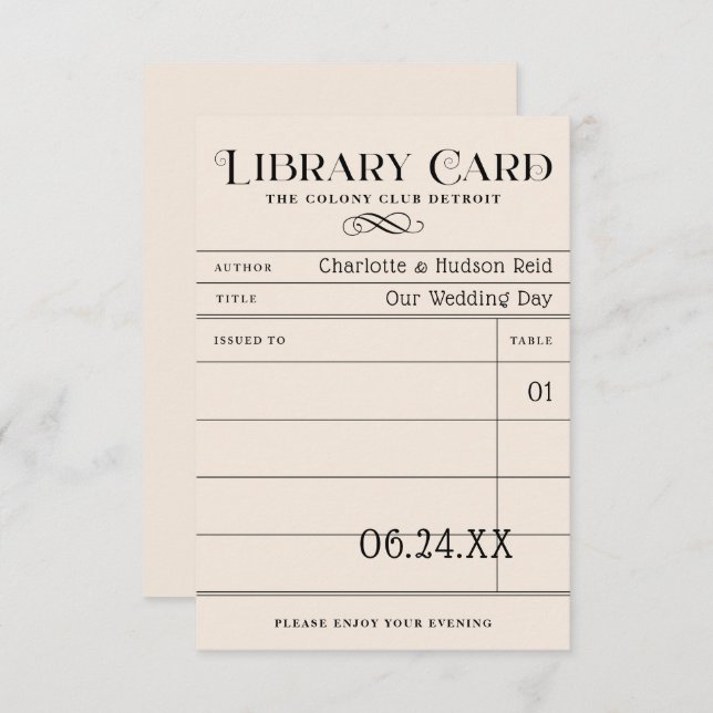 old library card template