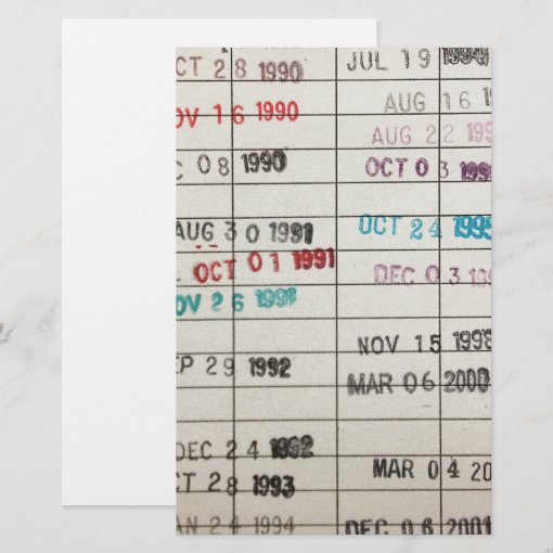 Vintage Library Due Date Cards | Zazzle