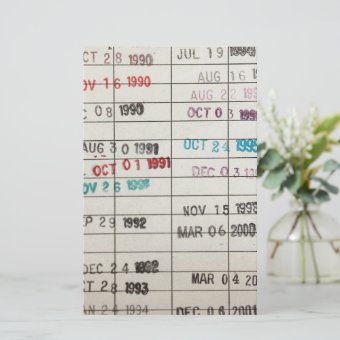 Vintage Library Due Date Cards | Zazzle
