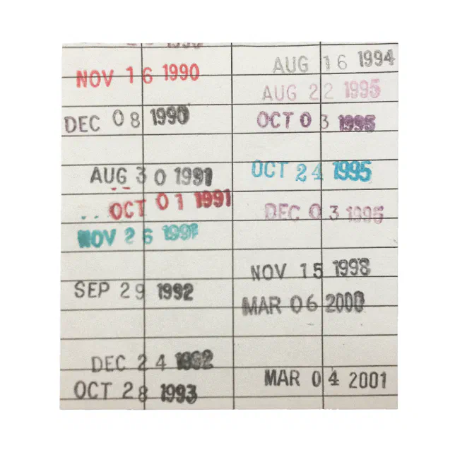 Vintage Library Due Date Cards Notepad | Zazzle