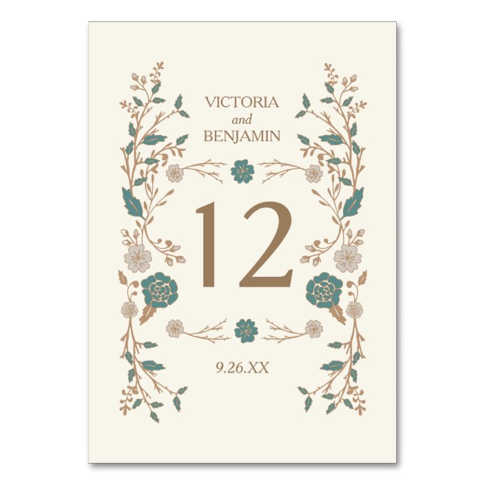 Vintage Library Table Number | Zazzle.com