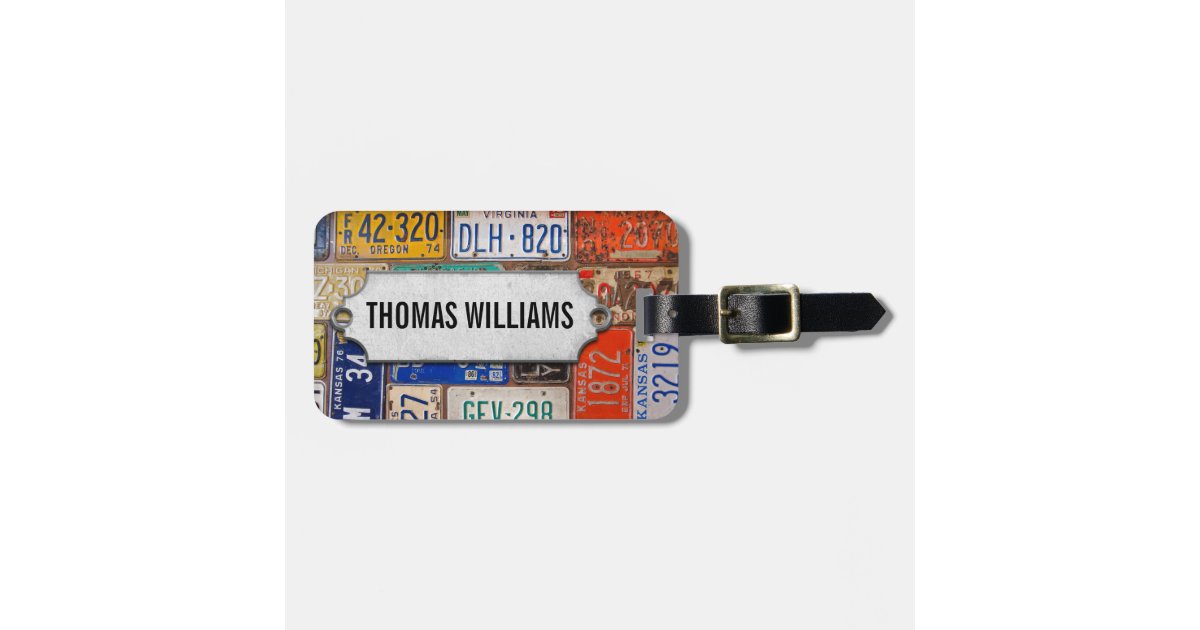 vintage license plates with metal tag | Zazzle