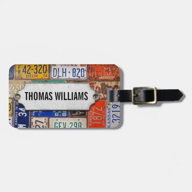 vintage license plates with metal tag | Zazzle