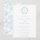 Vintage Light Blue Crest Monogram Wedding Invitation | Zazzle