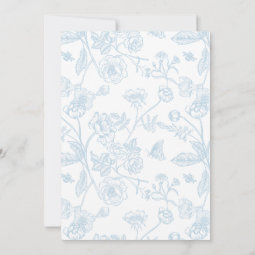Vintage Light Blue Crest Monogram Wedding Invitation | Zazzle