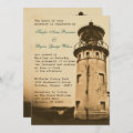 Vintage Lighthouse Wedding Invitation | Zazzle