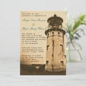Vintage Lighthouse Wedding Invitation | Zazzle