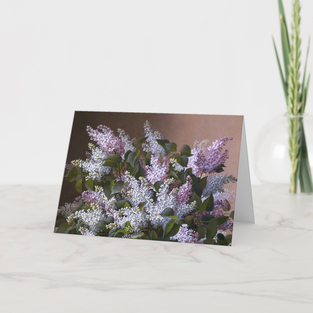 Vintage Lilacs Card | Zazzle