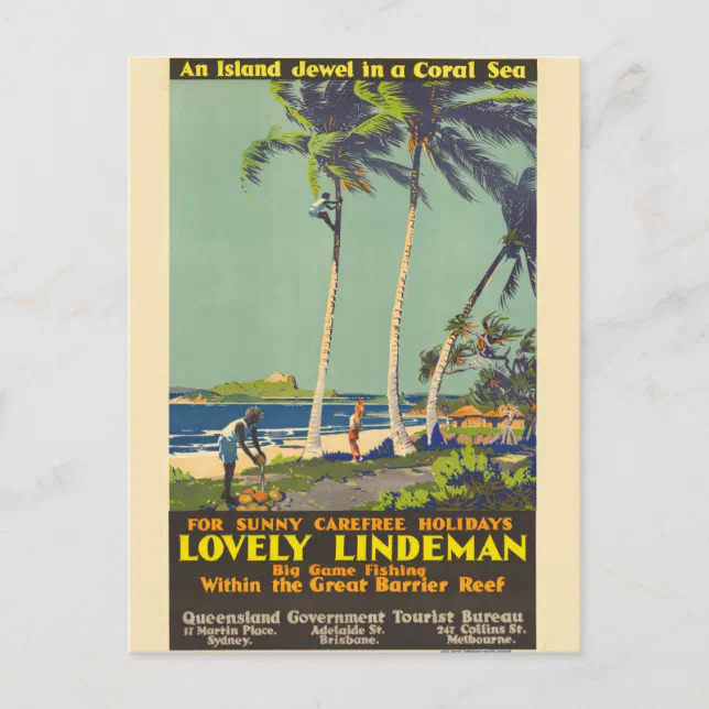 Vintage Lindeman Island Australia Travel Postcard | Zazzle