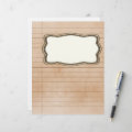 Vintage Lined Paper With Picture Box | Zazzle