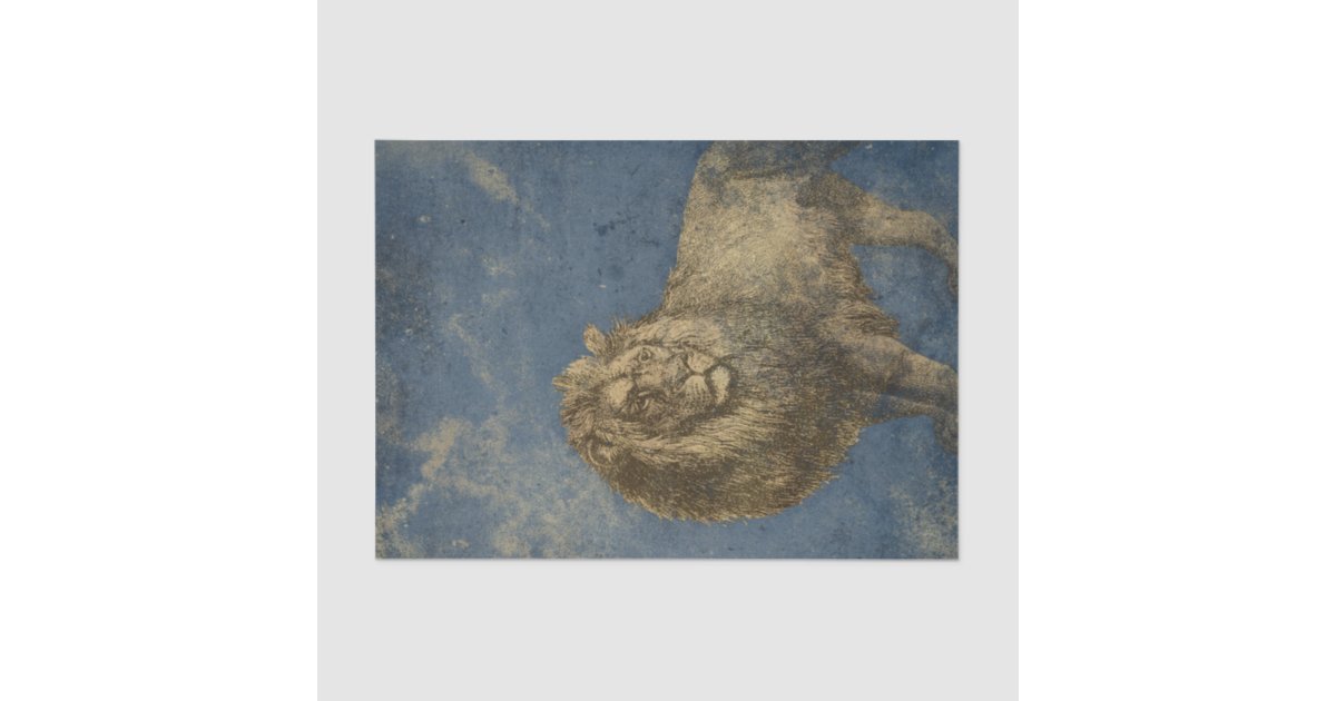 Vintage Lion Tissue Paper | Zazzle