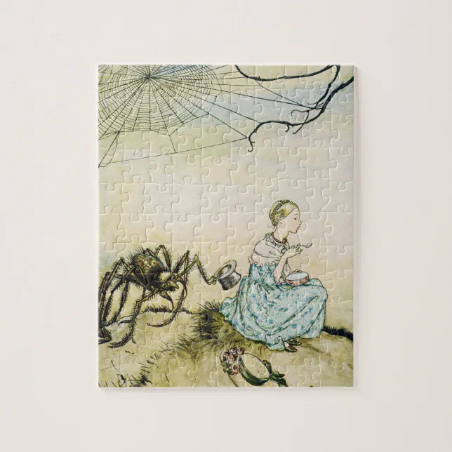 Vintage Little Miss Muffet by Arthur Rackham Jigsaw Puzzle | Zazzle