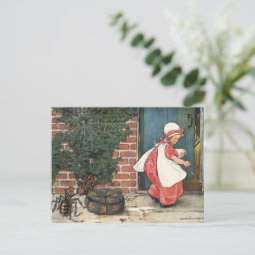 Vintage Little Miss Muffet Spider Nursery Rhyme Postcard | Zazzle
