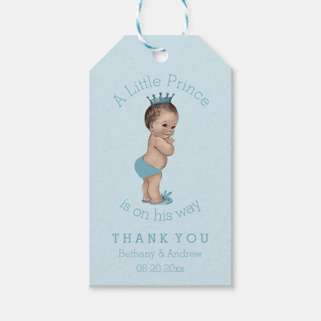 Vintage Little Prince Baby Shower Personalized Gift Tags | Zazzle