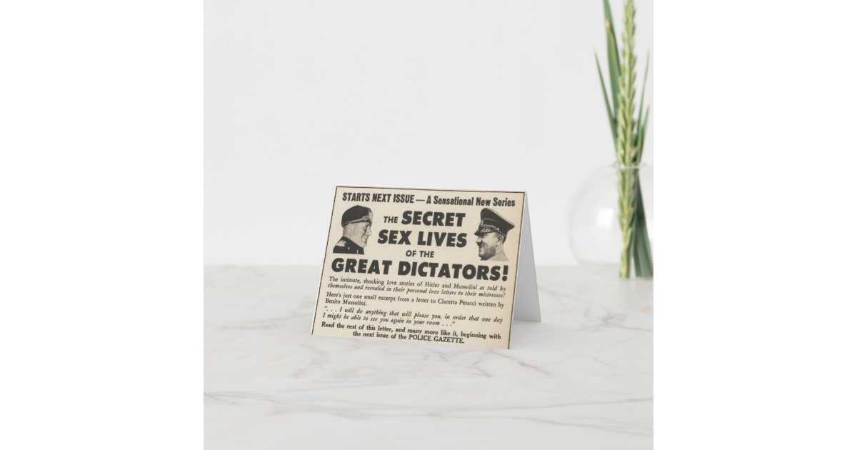 Vintage “Lives of the Dictators” Folded Note Card | Zazzle
