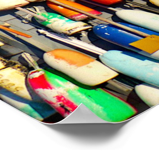 Vintage Lobster Buoys Poster | Zazzle