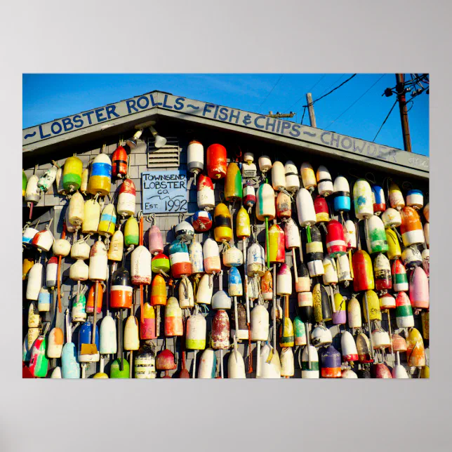 Vintage Lobster Buoys Poster | Zazzle