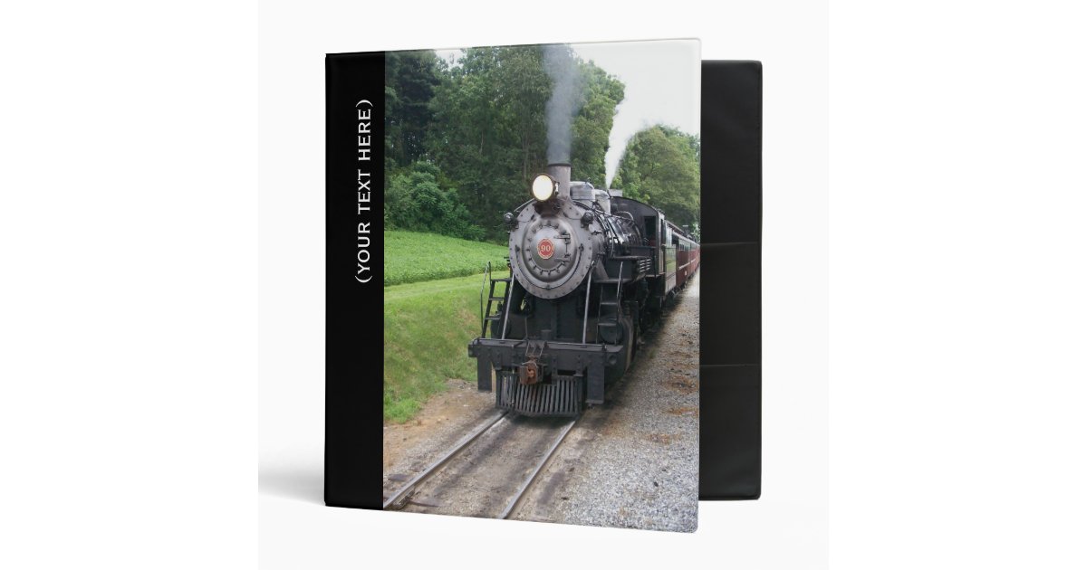 Vintage Locomotive Railroad Train Binder | Zazzle
