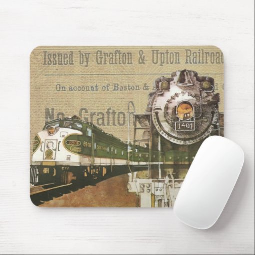 Vintage Locomotive Train Steam Engine Railroad Mouse Pad | Zazzle
