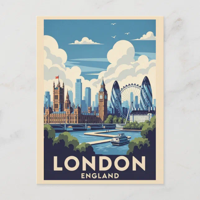 Vintage London Britain British Landmark Travel Postcard | Zazzle