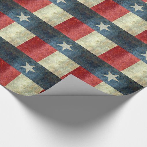 Vintage Lone star state flag of Texas Wrapping Paper | Zazzle