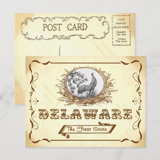 Vintage Look 1910 Old Delaware Postcard | Zazzle
