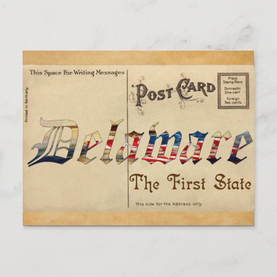 Vintage Look Delaware Old Postcard | Zazzle.com