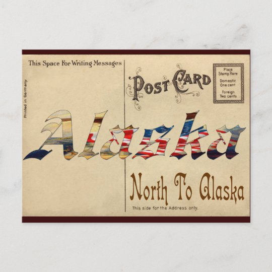 Vintage Look Old Postcard With Alaska | Zazzle.com