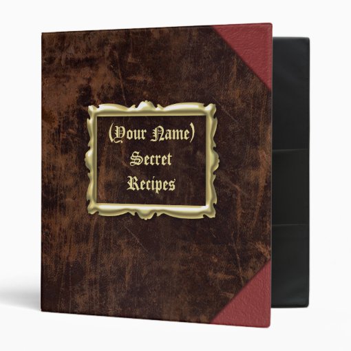 Vintage Look Personalized Recipe Binder | Zazzle
