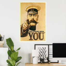 Vintage Lord Kitchener Poster Print | Zazzle