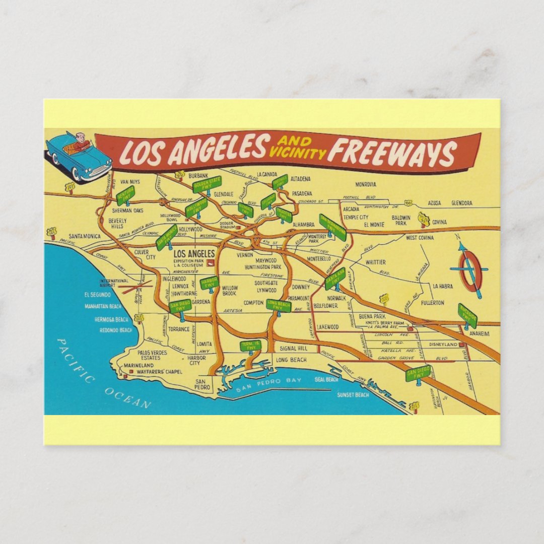 Vintage Los Angeles Postcard | Zazzle