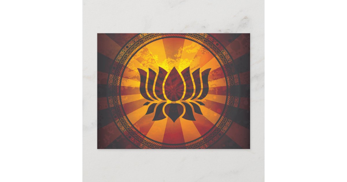 Vintage Lotus Flower Print Postcard | Zazzle
