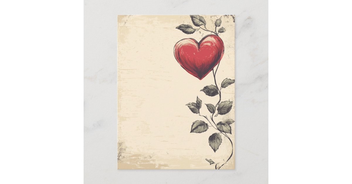 Vintage Love Letter Postcard | Zazzle