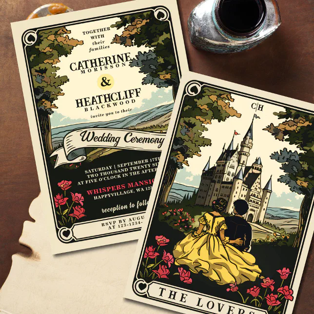 Vintage Love | Tarot Wedding Invitation | Zazzle