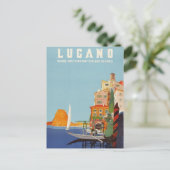 Vintage Lugano Italian Resort Switzerland Postcard | Zazzle