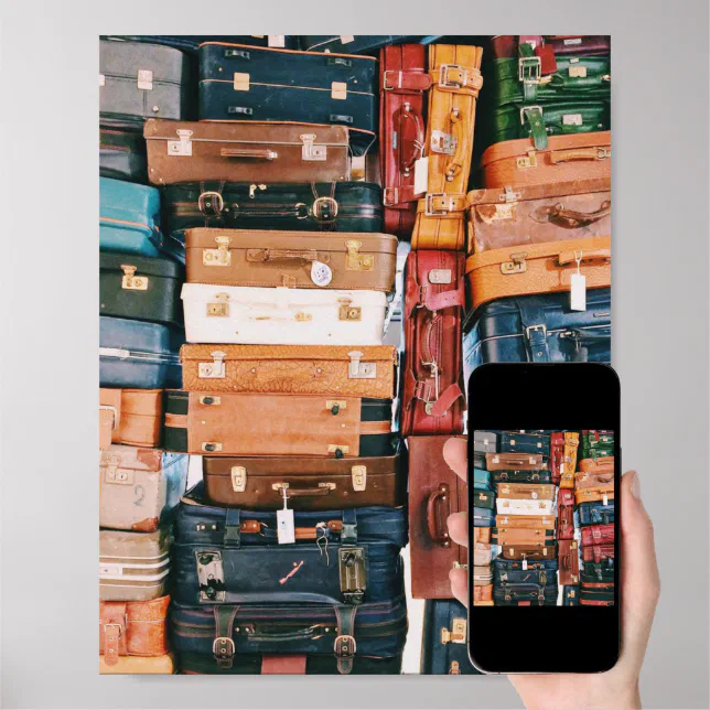 Vintage Luggage Baggage Poster | Zazzle