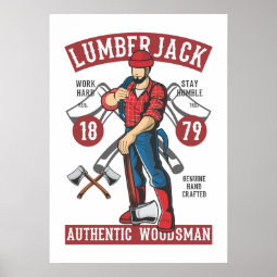 Vintage Lumberjack Poster | Zazzle